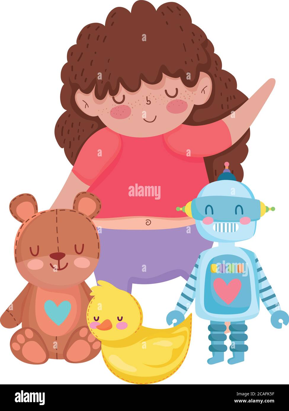 Cute Girl Duck Cartoon