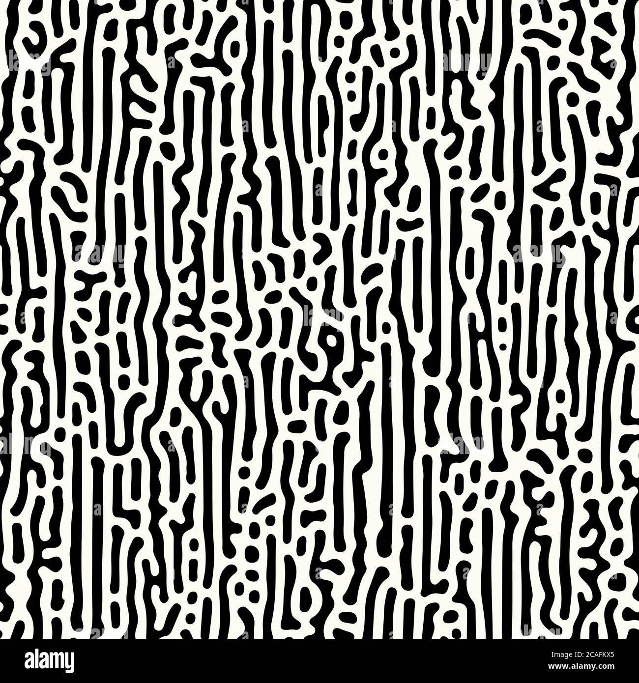 Abstract organic background, natural maze labyrinth, reaction diffusion pattern. Seamless vector ...