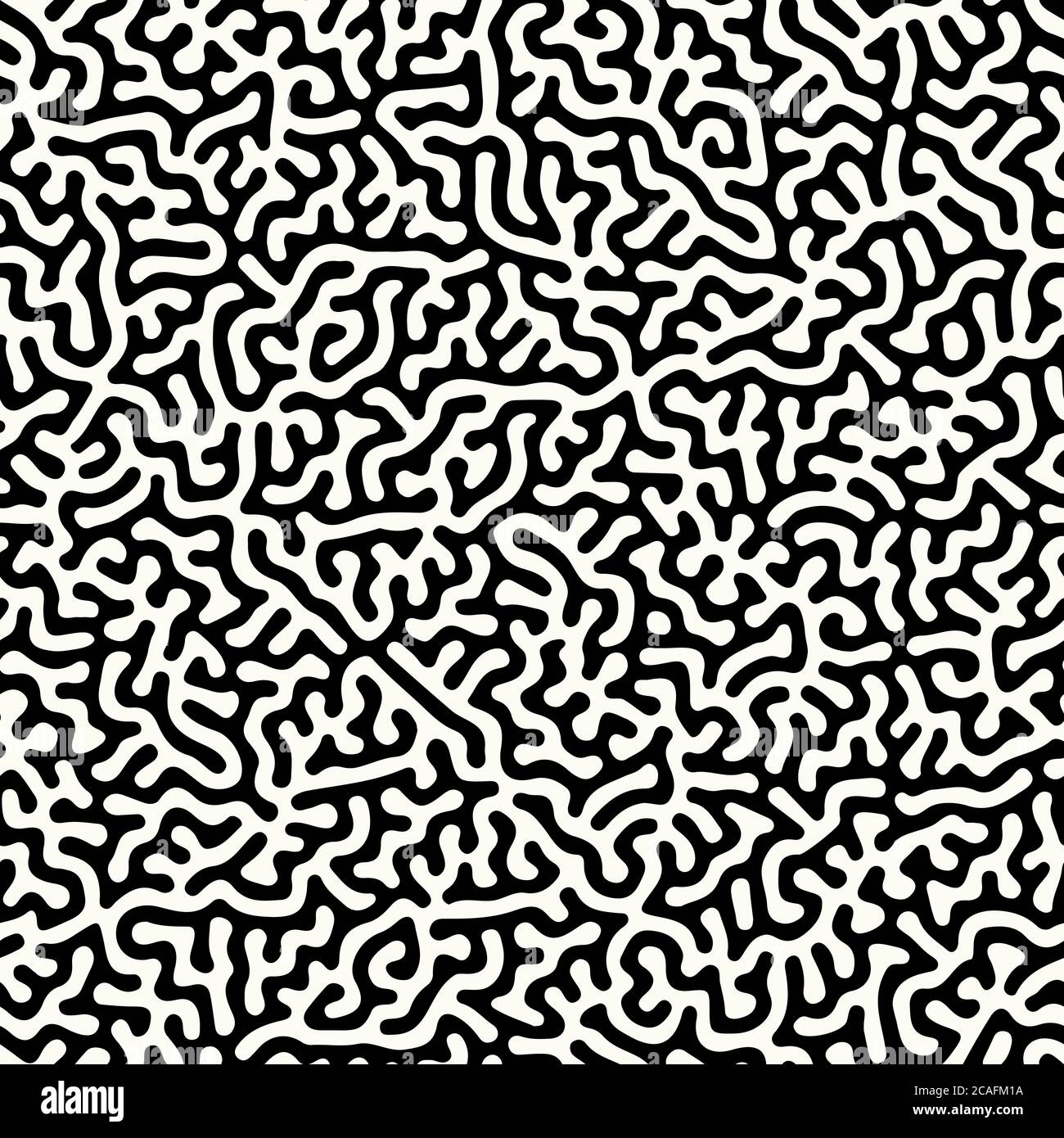 Abstract organic background, natural maze labyrinth, reaction diffusion pattern. Seamless vector ...