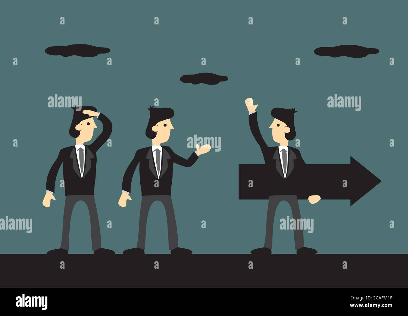 Leading the crowd Stock Vector Images - Alamy