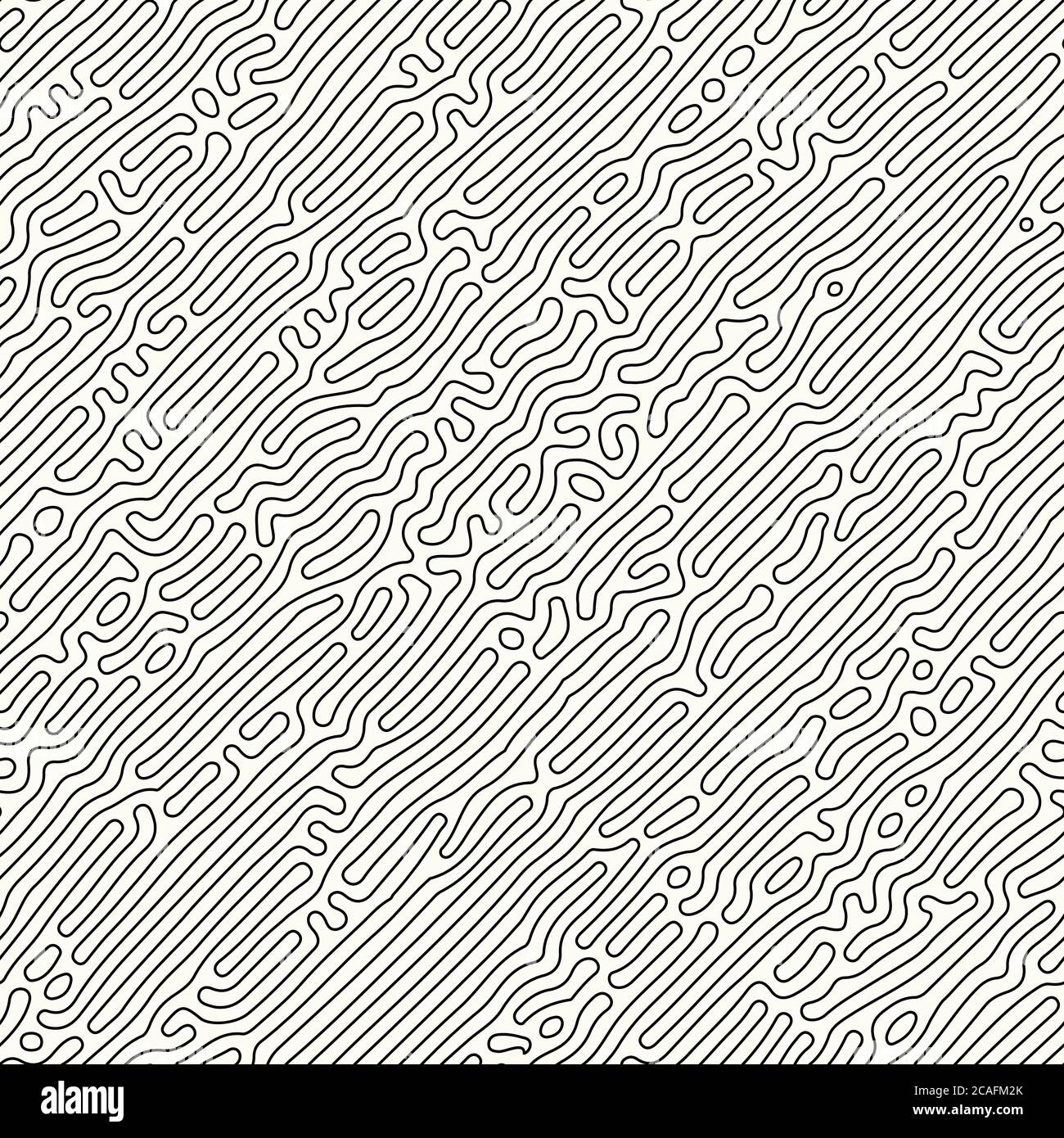 Abstract organic background, natural maze labyrinth, reaction diffusion pattern. Seamless vector ...