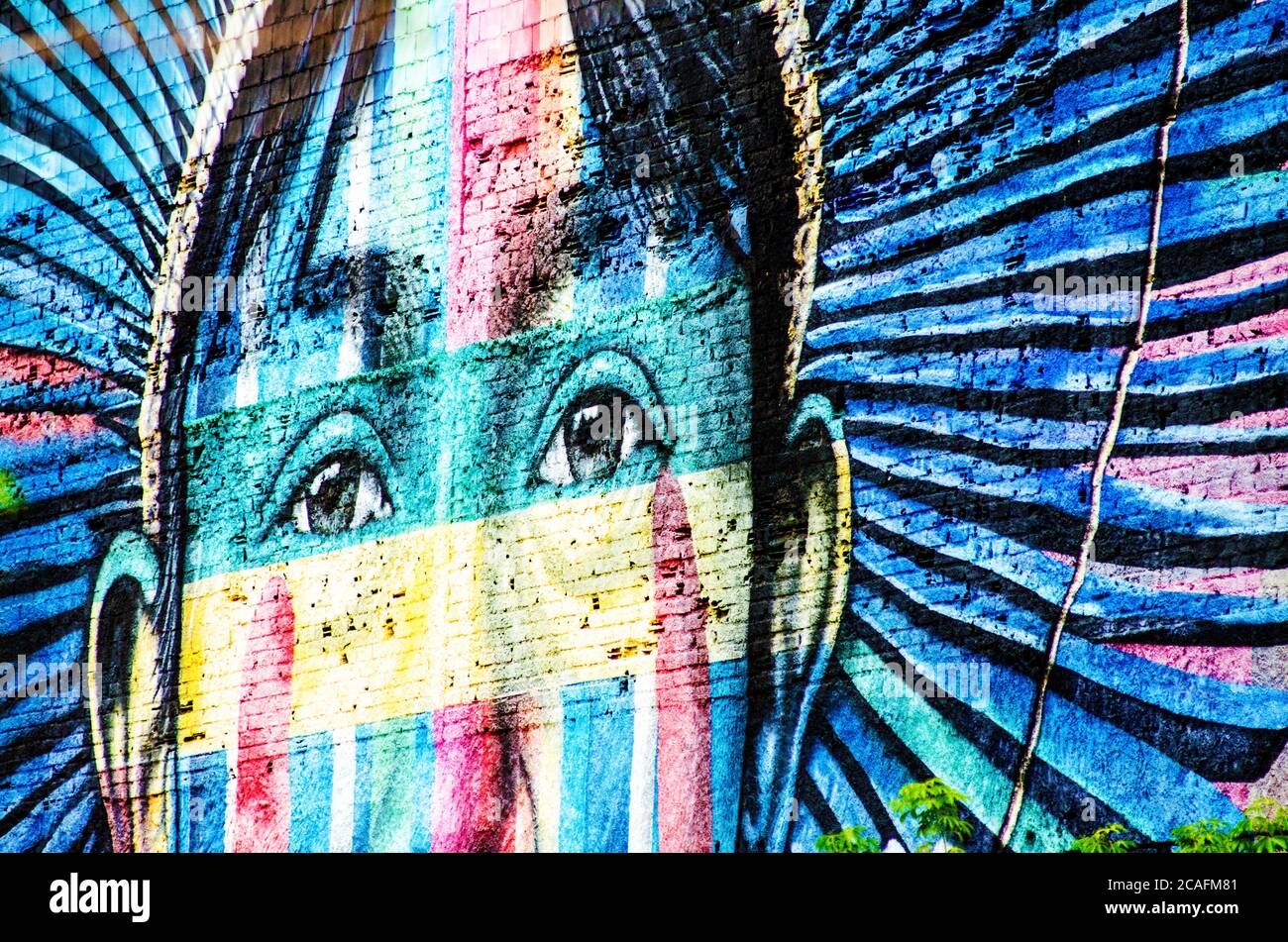 Rio De Janeiro Brazil colorful street art and lifestyle Stock Photo - Alamy