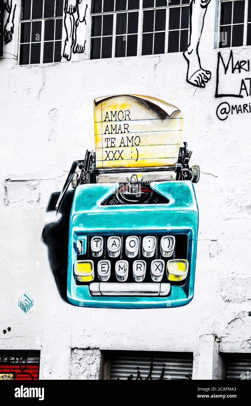 Rio De Janeiro Brazil colorful street art and lifestyle Stock Photo - Alamy