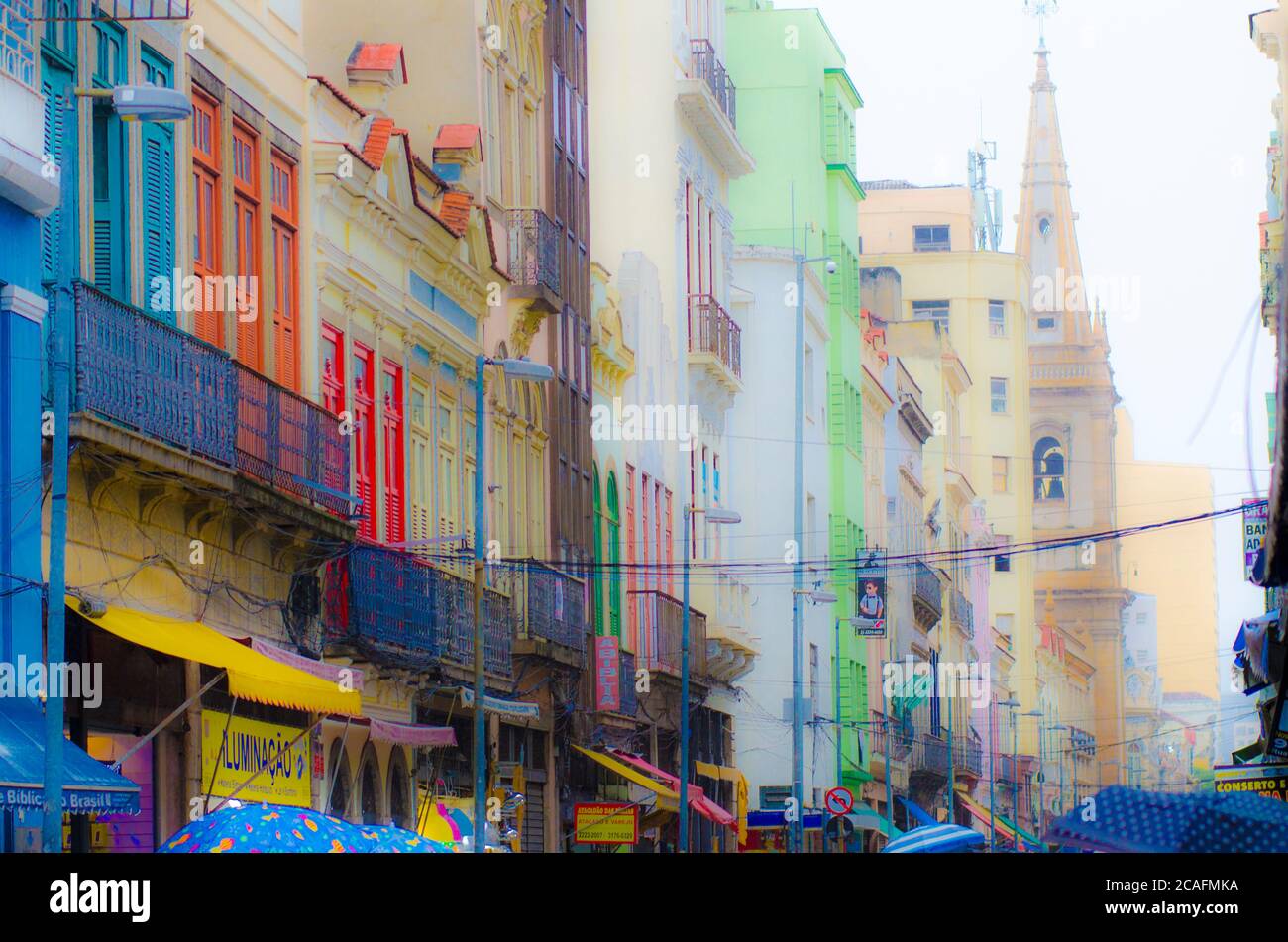 Rio De Janeiro Brazil colorful street art and lifestyle Stock Photo - Alamy