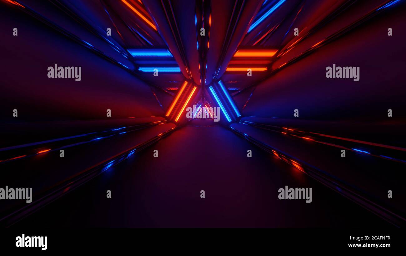 Futuristic Suspense Effect Tunnel 4k uhd 3d illustration background ...