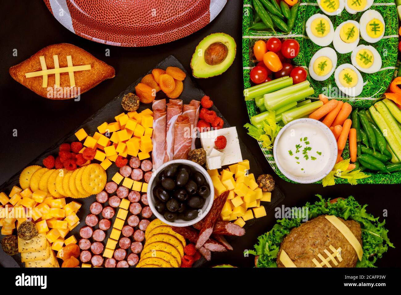 Fresh cut vegetable platter with charcuterie appetizer for american ...