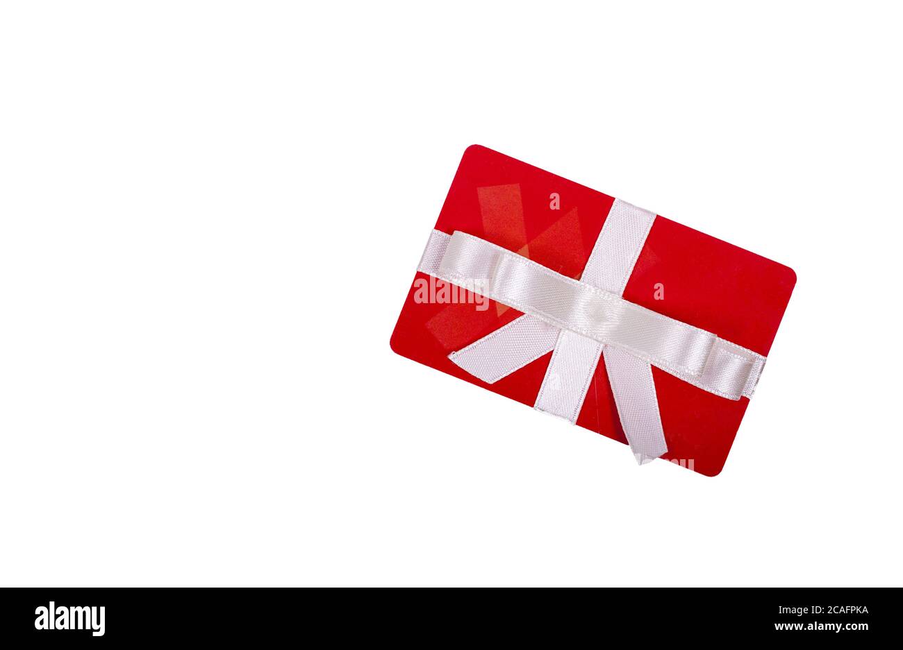 Illustration of a red gift card isolated on white background Stock ...