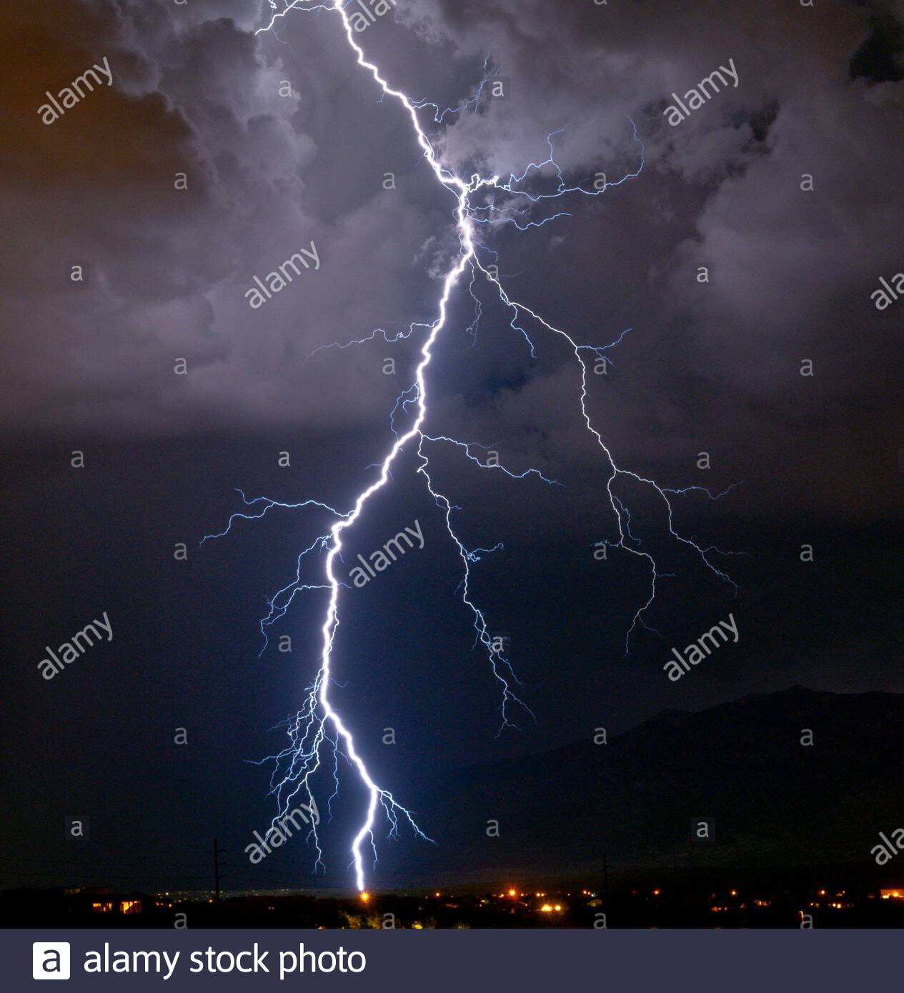 Lightning Striking Mountains High Resolution Stock Photography and ...