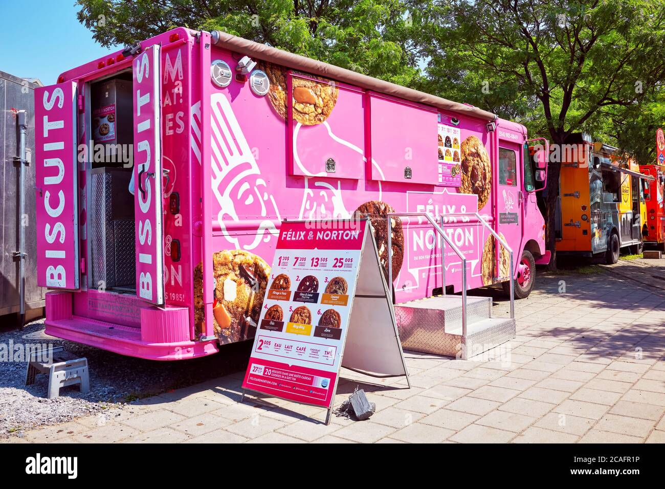 Montreal, Canada - June, 2018: Felix and Horton cookie wagon or van in ...