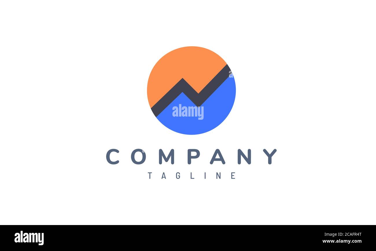 circle growth chart simple vector design concept. Perfect for logo to ...