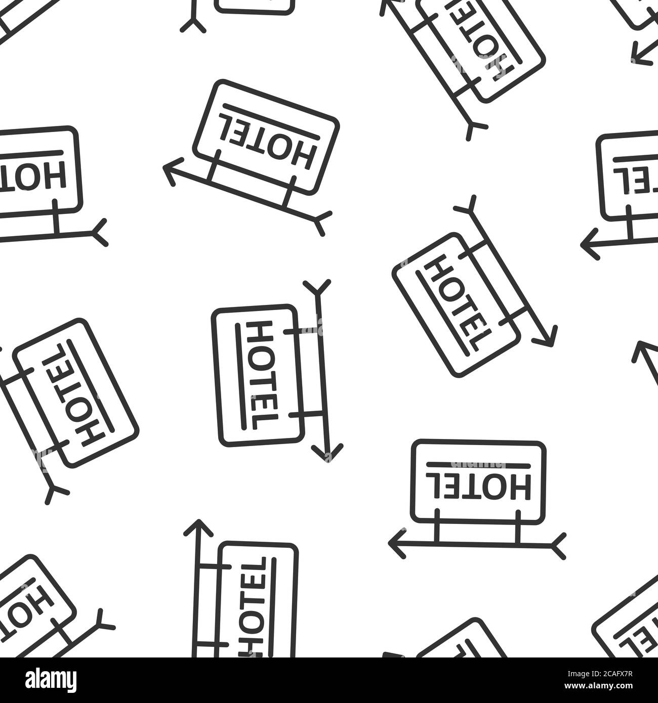 Hotel sign icon in flat style. Inn vector illustration on white ...