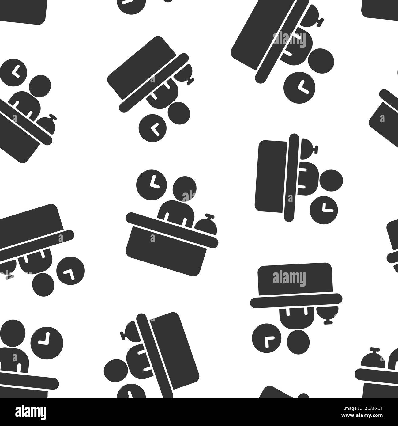 Check in reception icon in flat style. Booking service vector ...