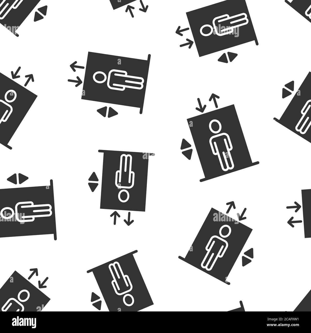 Elevator icon in flat style. Lift vector illustration on white isolated ...