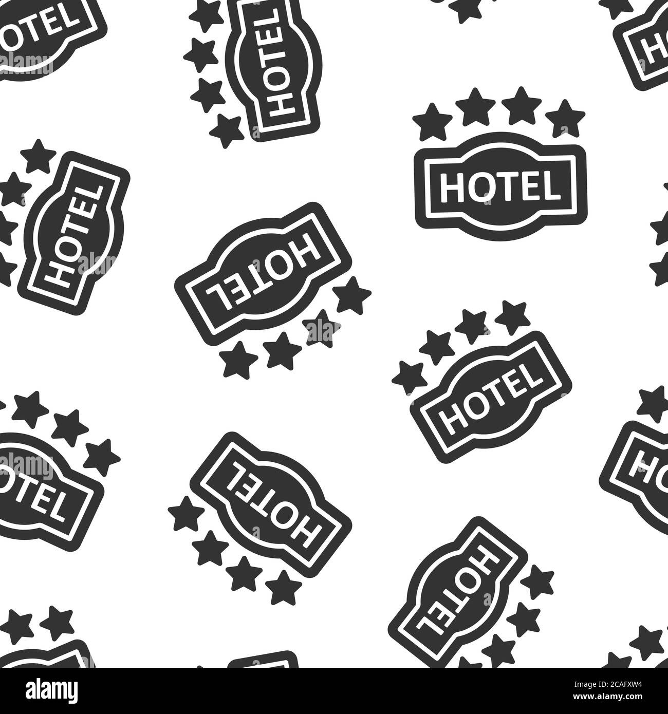 Hotel 4 stars sign icon in flat style. Inn vector illustration on white ...