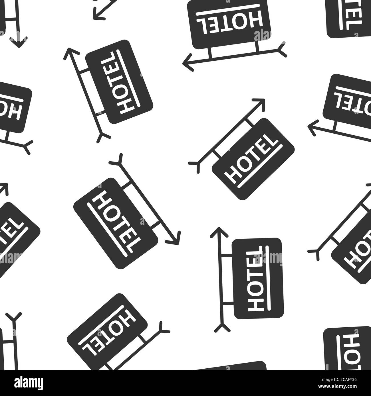 Hotel sign icon in flat style. Inn vector illustration on white ...