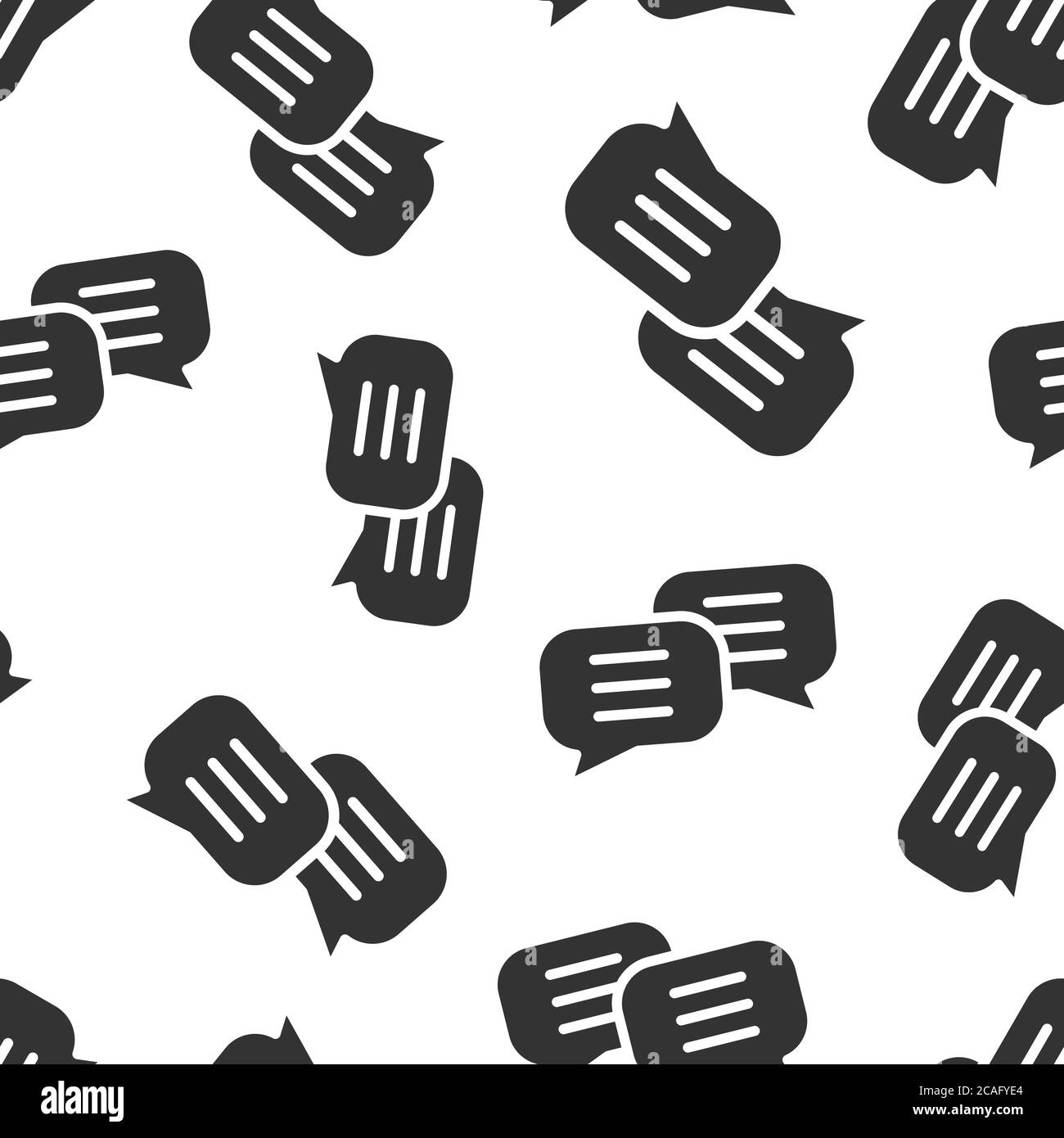 Speak chat sign icon in flat style. Speech bubbles vector illustration ...