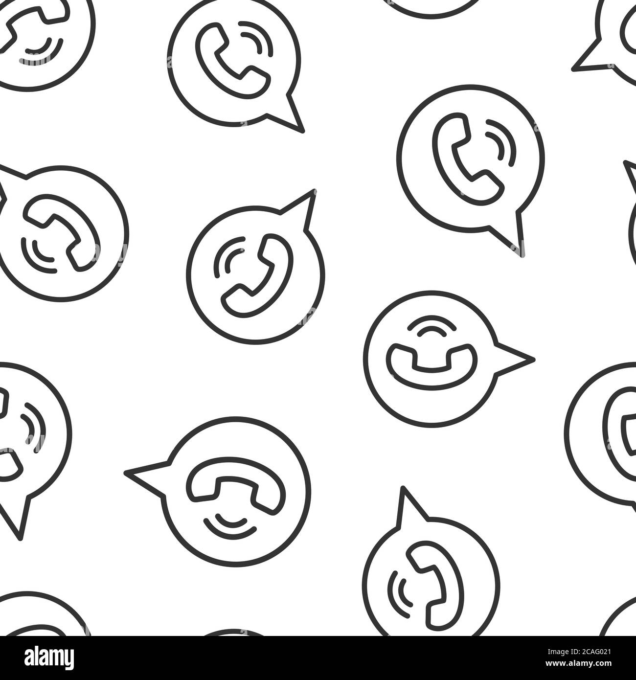 Mobile phone icon in flat style. Telephone talk vector illustration on ...