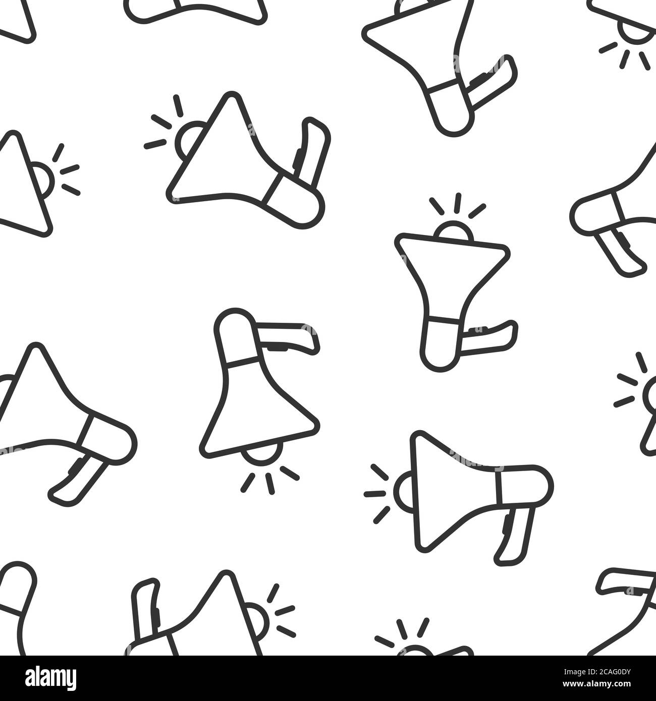 Megaphone speaker icon in flat style. Bullhorn sign vector illustration ...