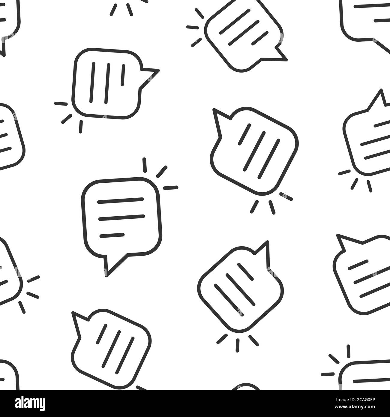 Speak chat sign icon in flat style. Speech bubbles vector illustration ...