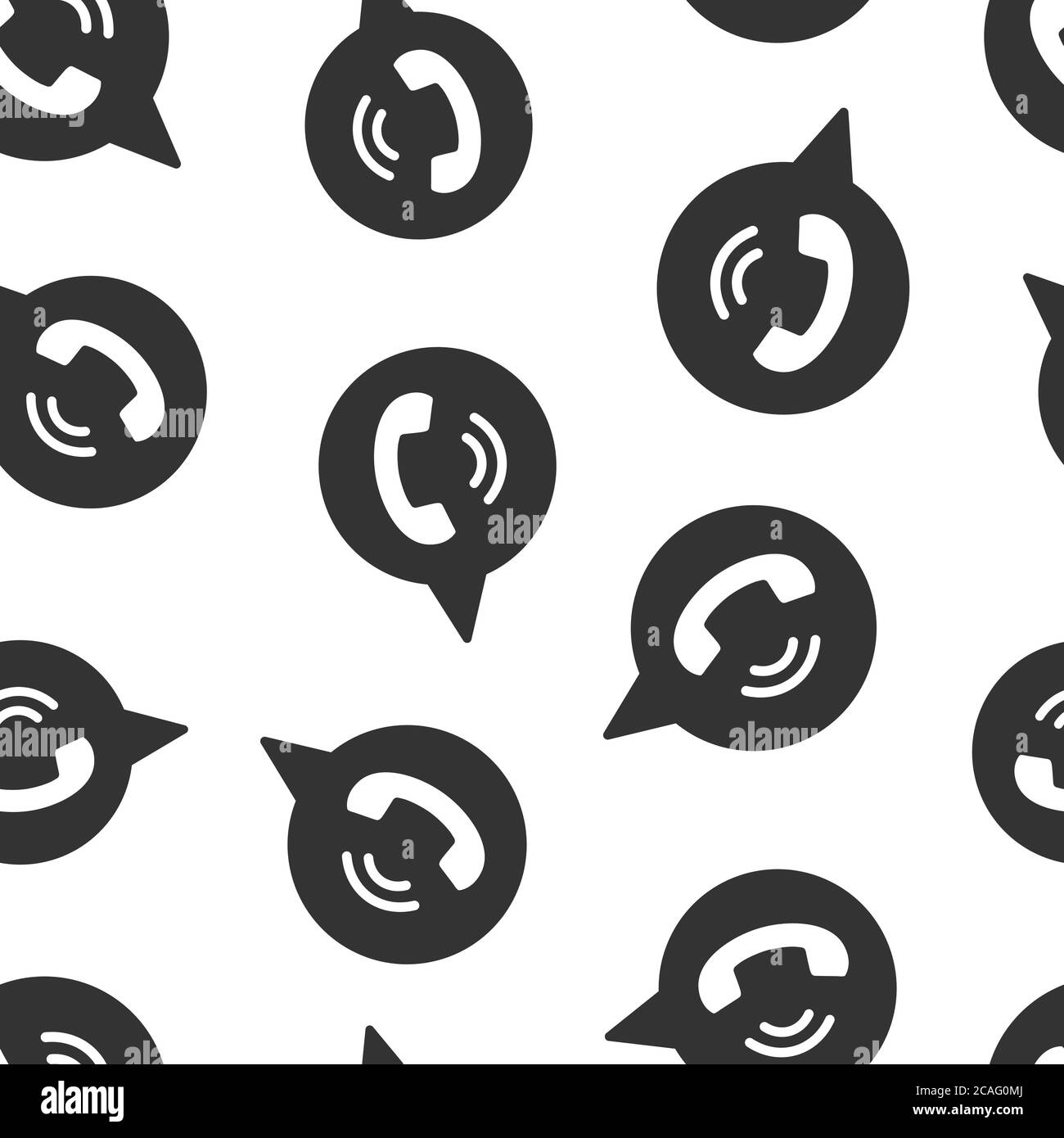 Mobile phone icon in flat style. Telephone talk vector illustration on ...