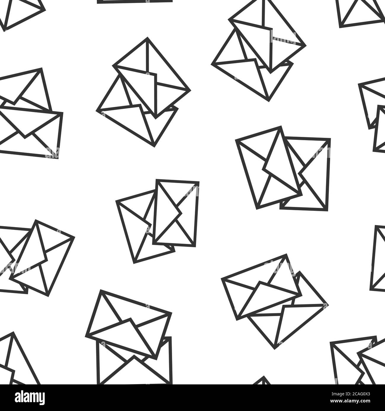 Email message icon in flat style. Mail document vector illustration on ...