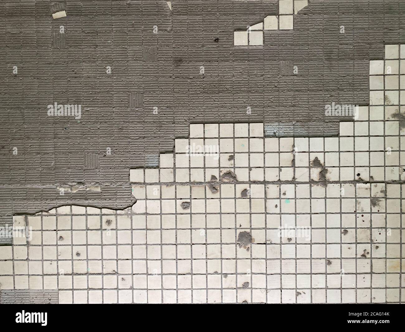 texture, background, destroyed mosaic wall Stock Photo - Alamy