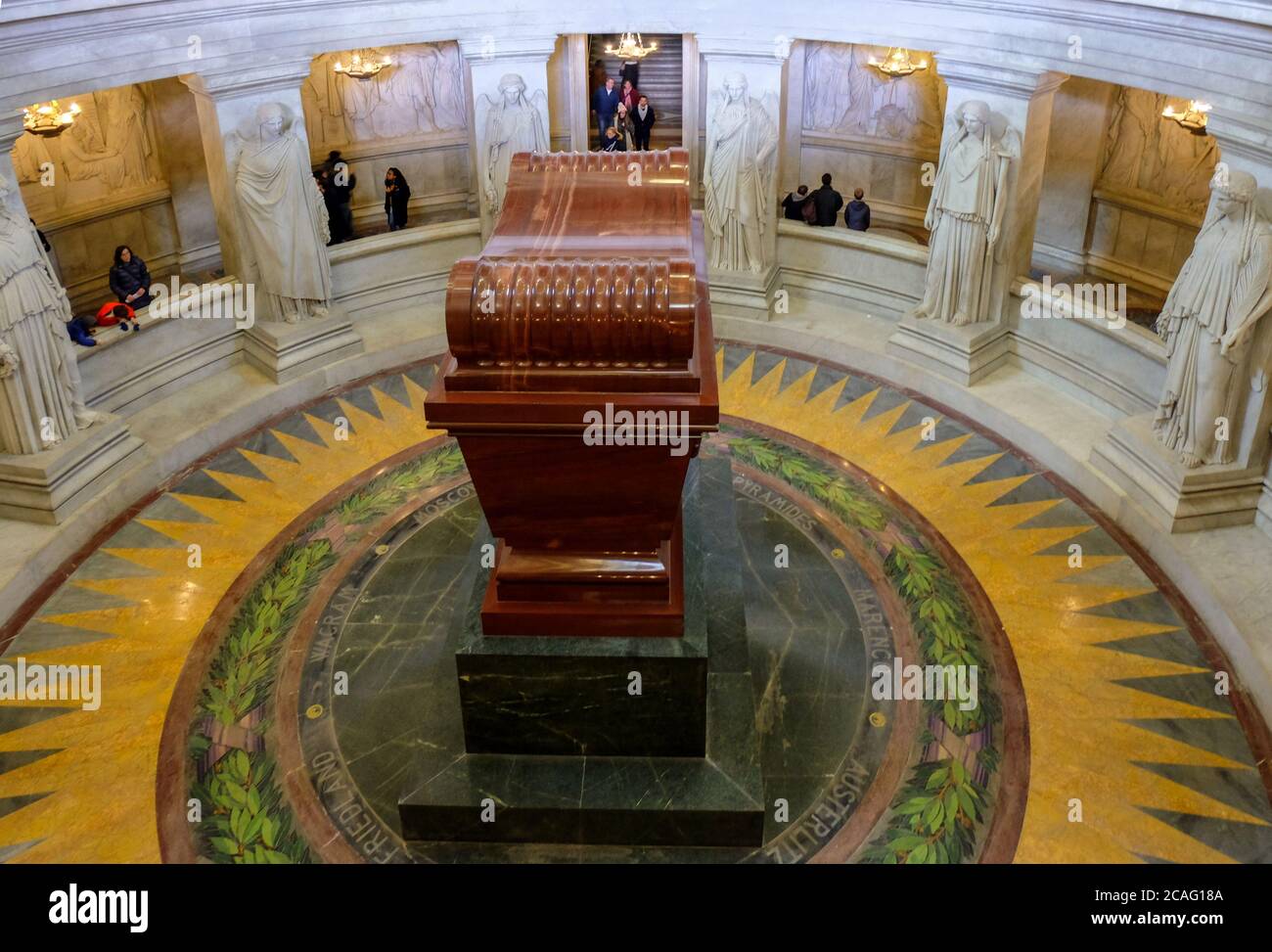 Paris, France - November 2017: Crypt tomb of Napoleon, Dome des Invalides or Eglise du Dome ...