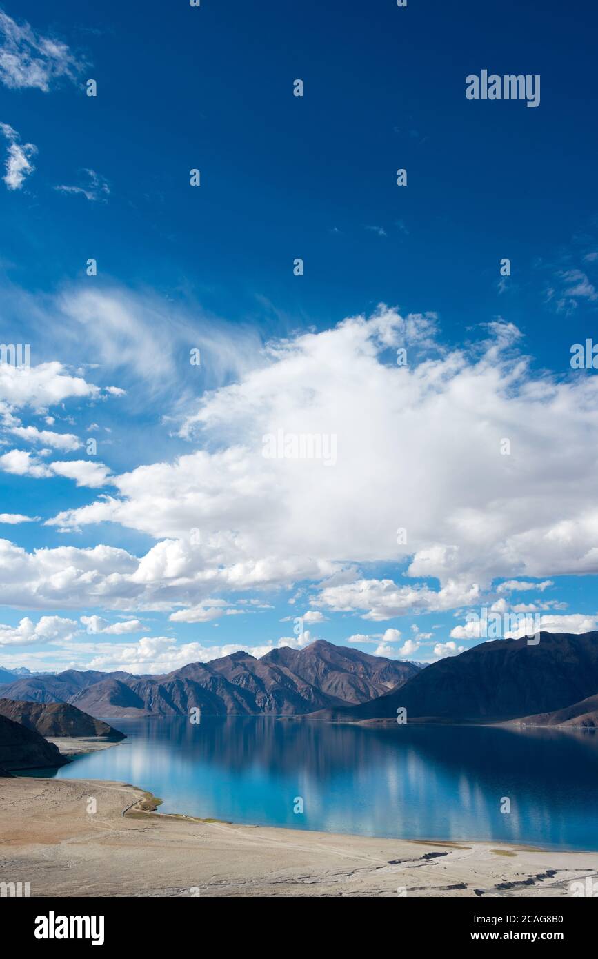 Ladakh, India - Pangong Lake view from Merak Village in Ladakh, Jammu ...