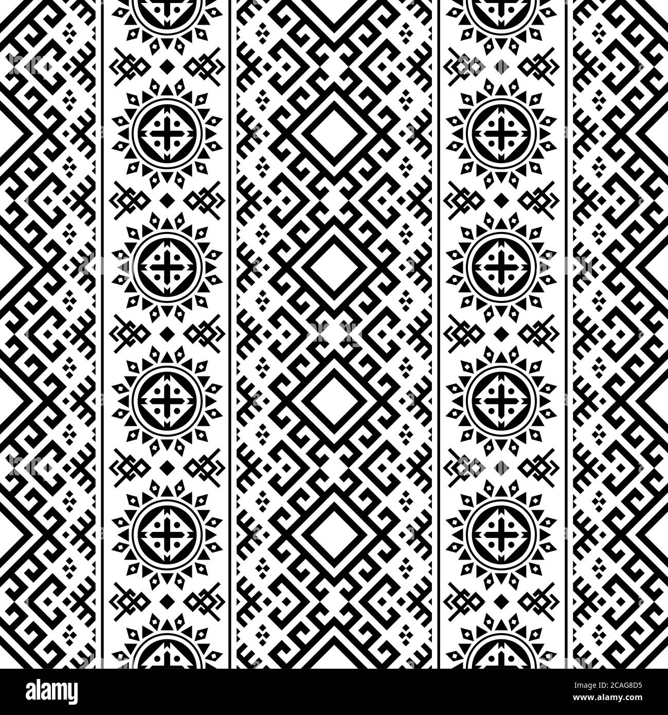 Seamless ethnic pattern frame background Stock Photo - Alamy