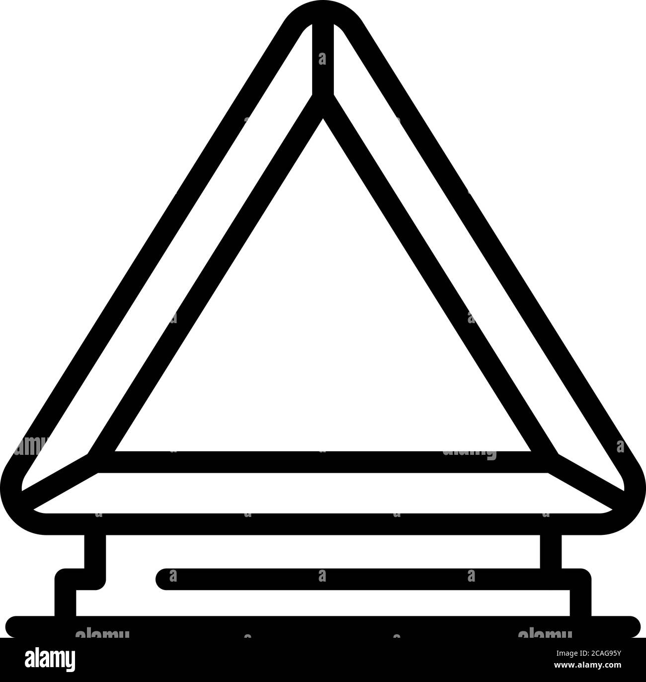 Car emergency triangle icon, outline style Stock Vector Image & Art - Alamy