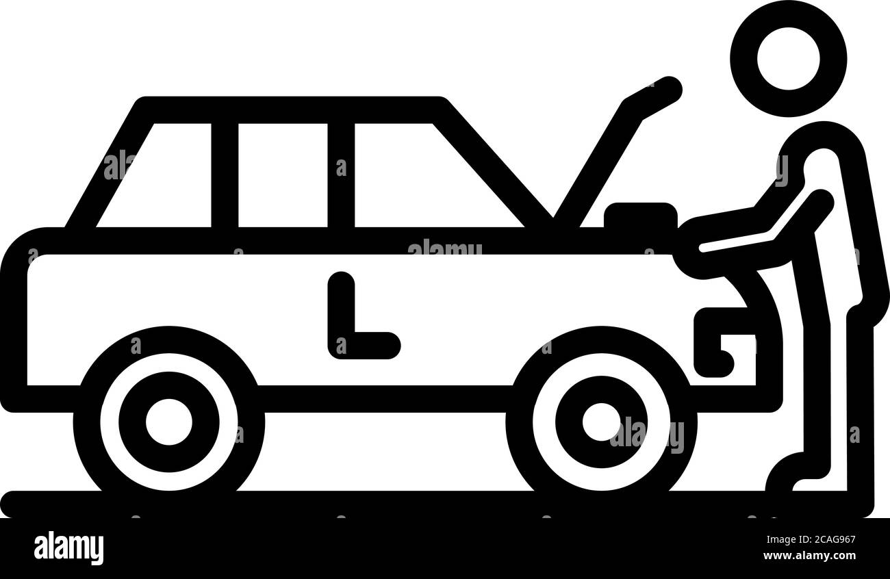 Car motor repair icon, outline style Stock Vector Image & Art - Alamy