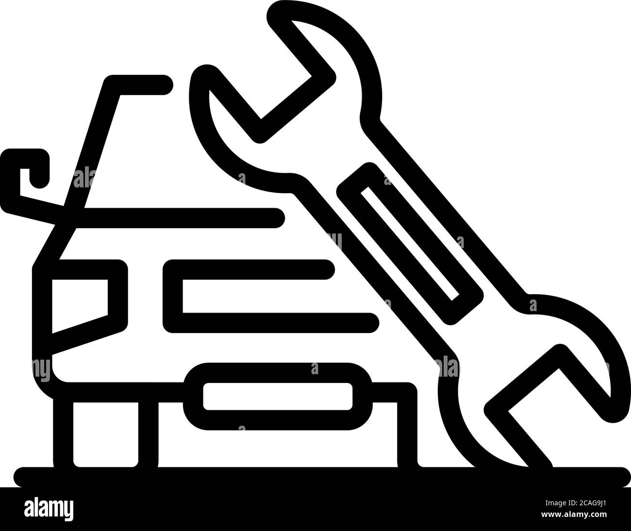 Car fix key icon, outline style Stock Vector Image & Art - Alamy