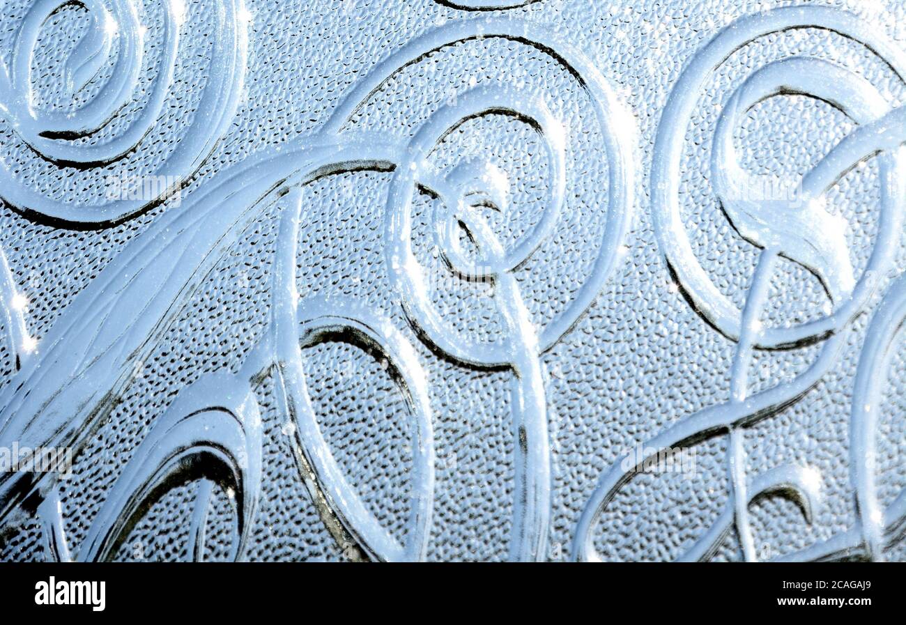 Everglade frosted glass panel background, UK Stock Photo - Alamy