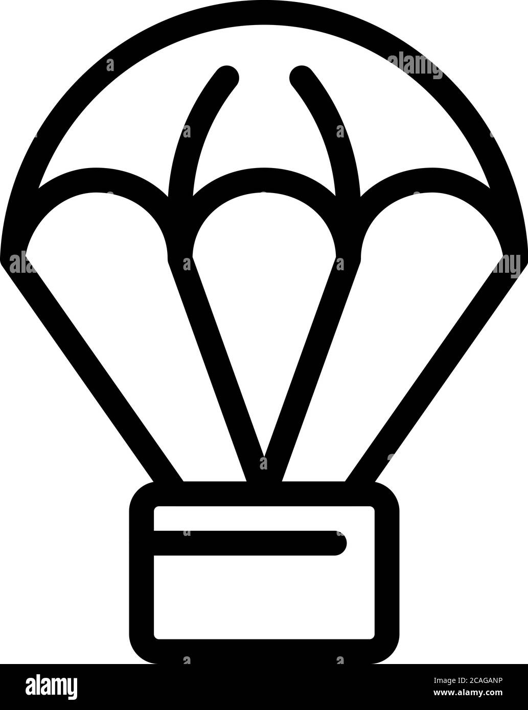 Delivery parcel parachute icon, outline style Stock Vector Image & Art ...