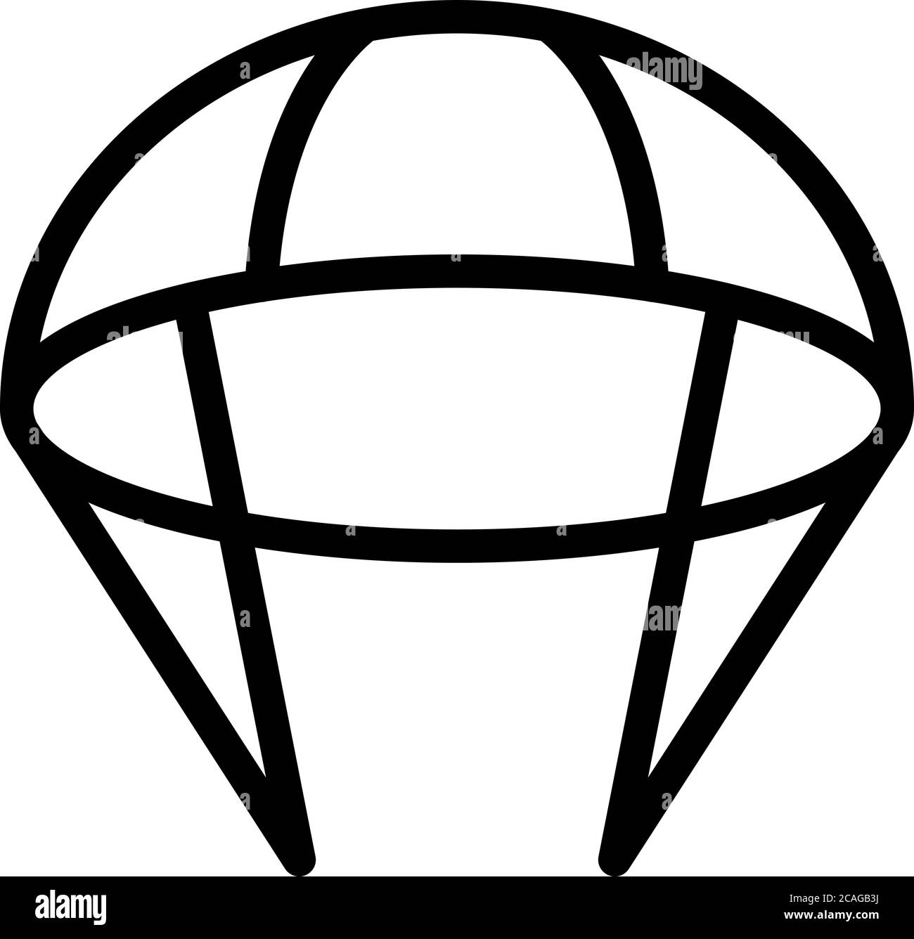 White parachute silhouette person icon Stock Vector Images - Alamy
