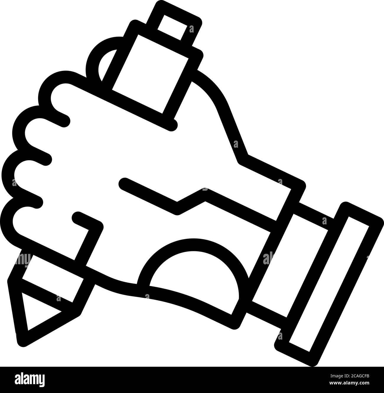 Inclusive education robot hand icon, outline style Stock Vector Image ...