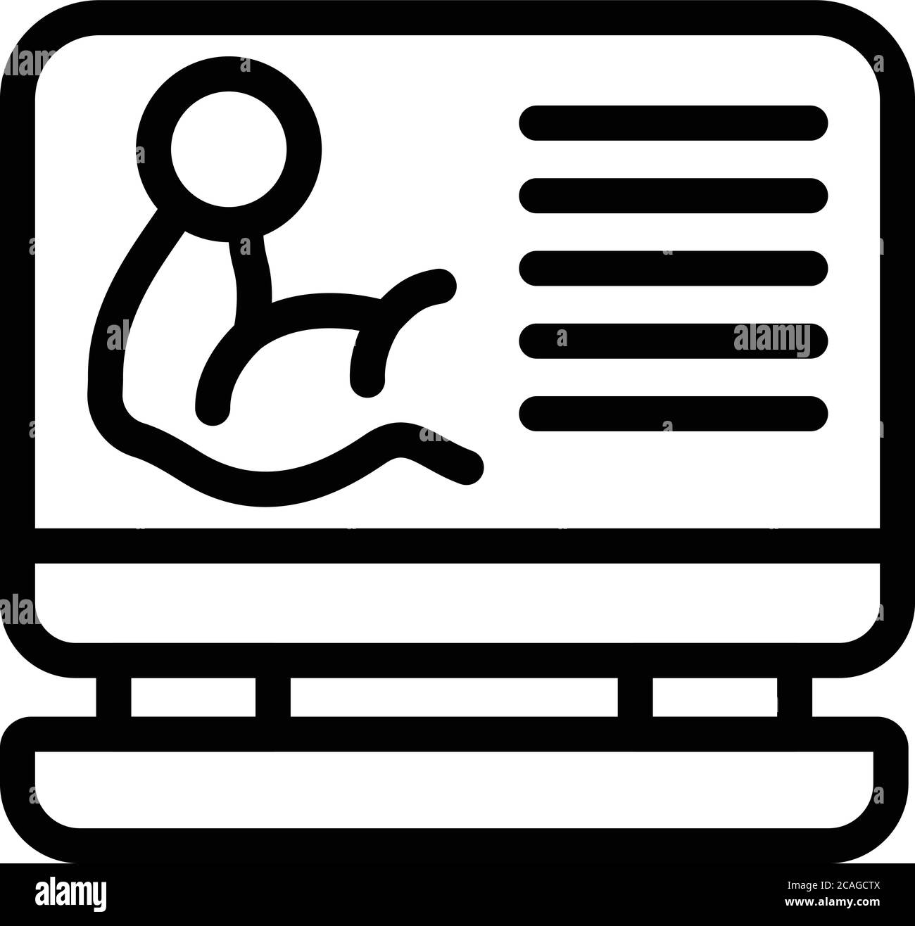 Fitness program icon, outline style Stock Vector Image & Art - Alamy