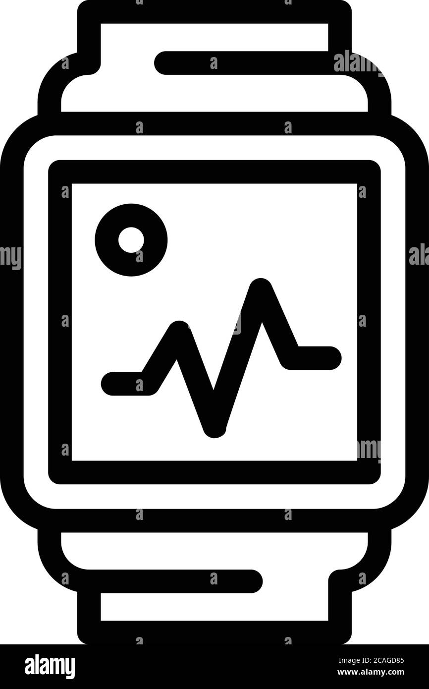 Fitness watch icon, outline style Stock Vector Image & Art - Alamy