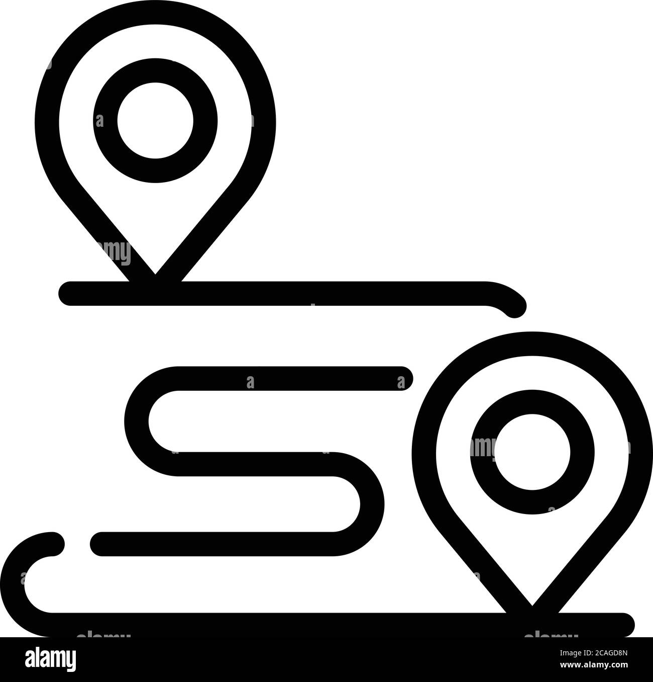 Running map icon, outline style Stock Vector Image & Art - Alamy