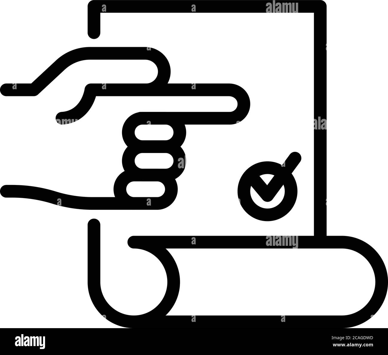 License icon, outline style Stock Vector Image & Art - Alamy