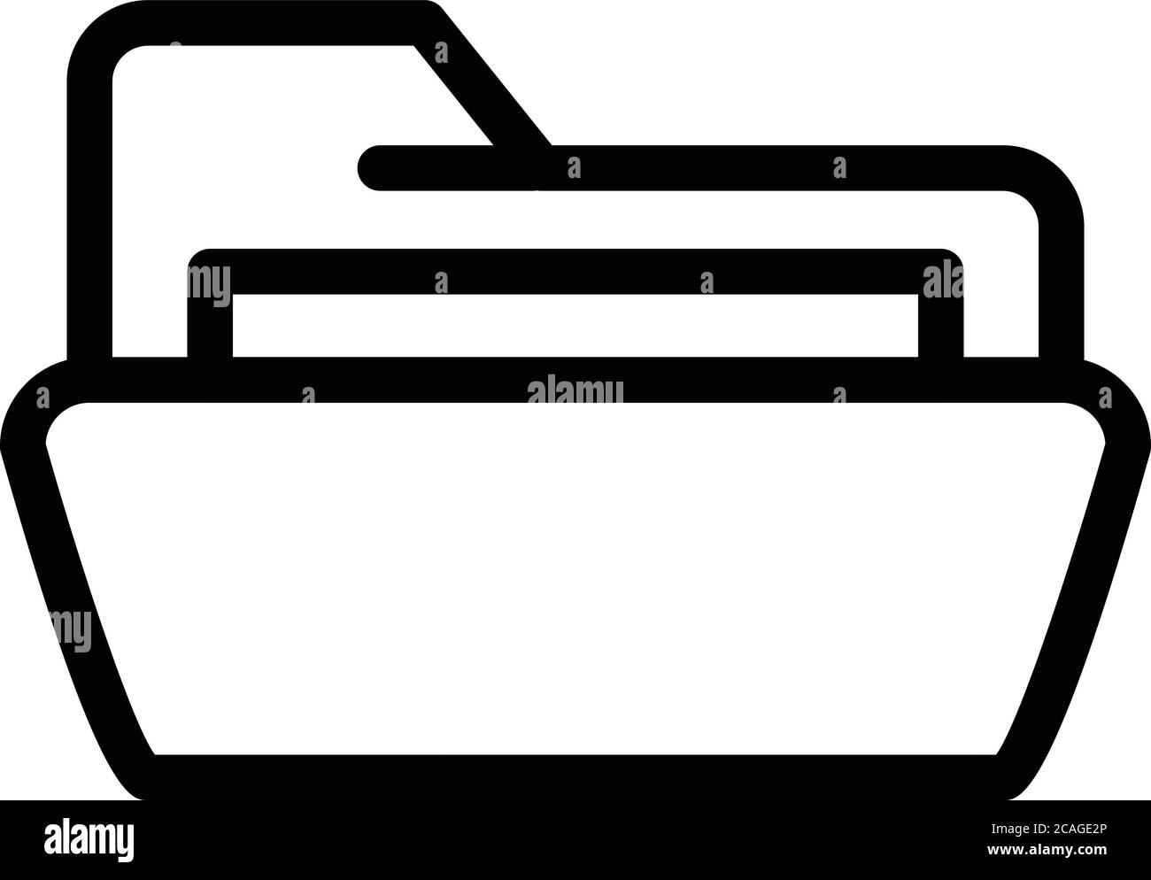 Open folder icon, outline style Stock Vector Image & Art - Alamy