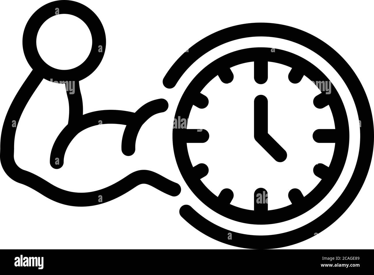 Training time icon, outline style Stock Vector Image & Art - Alamy