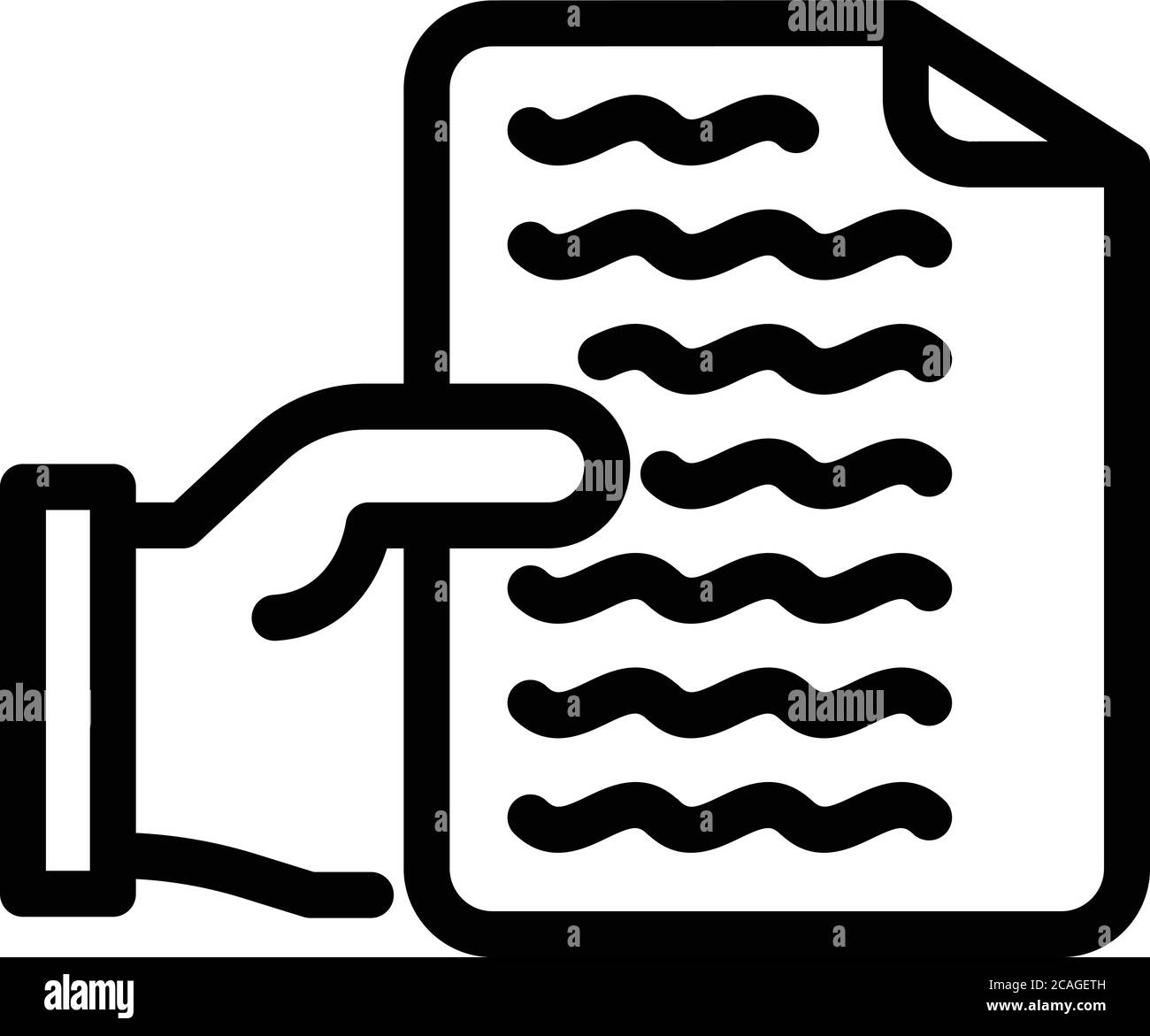 Contract page icon, outline style Stock Vector Image & Art - Alamy