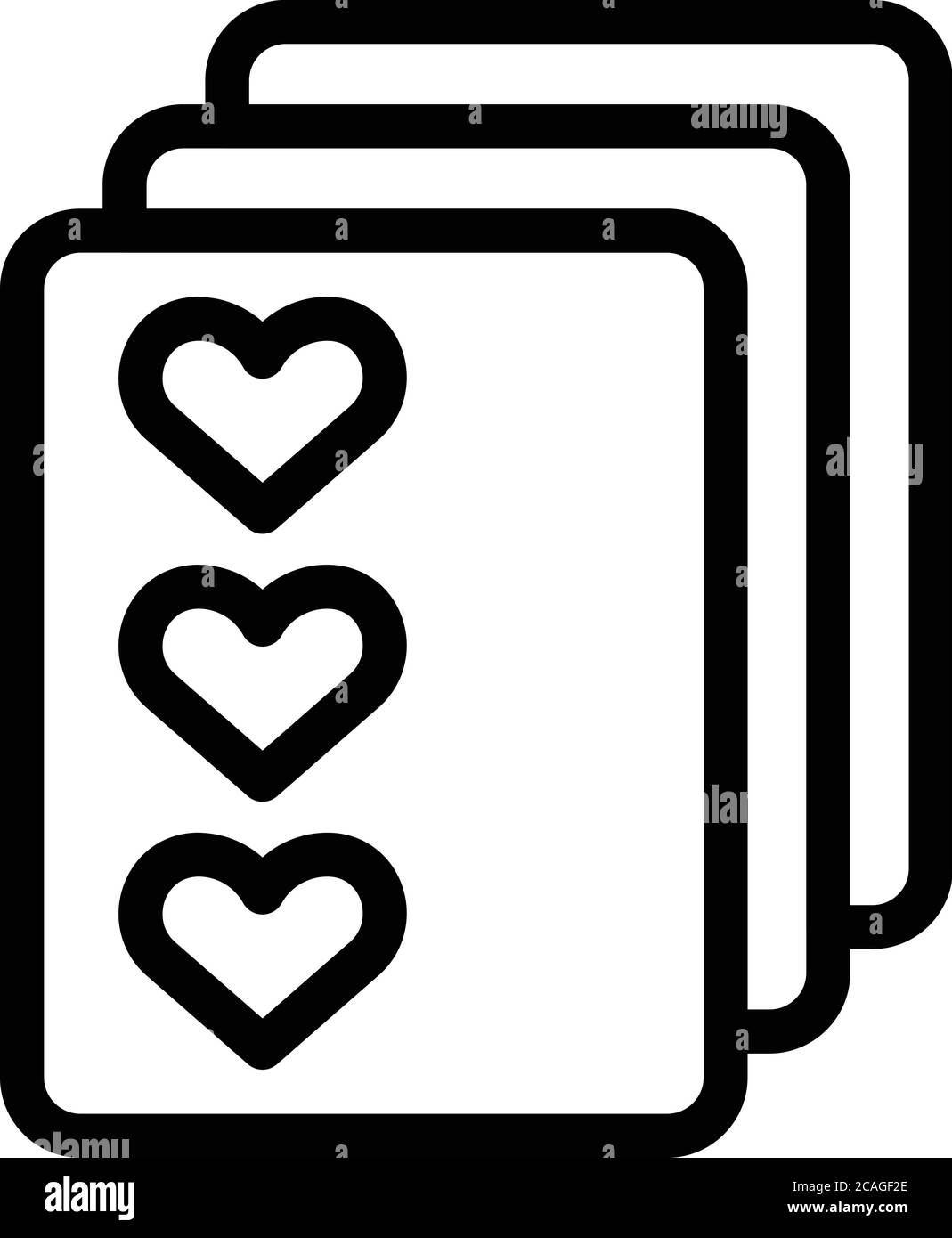 Playing cards icon, outline style Stock Vector Image & Art - Alamy