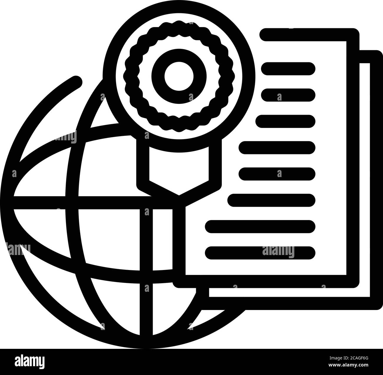 Authorized service icon, outline style Stock Vector Image & Art - Alamy