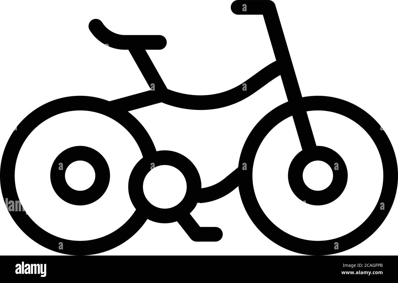 Bicycle icon, outline style Stock Vector Image & Art - Alamy