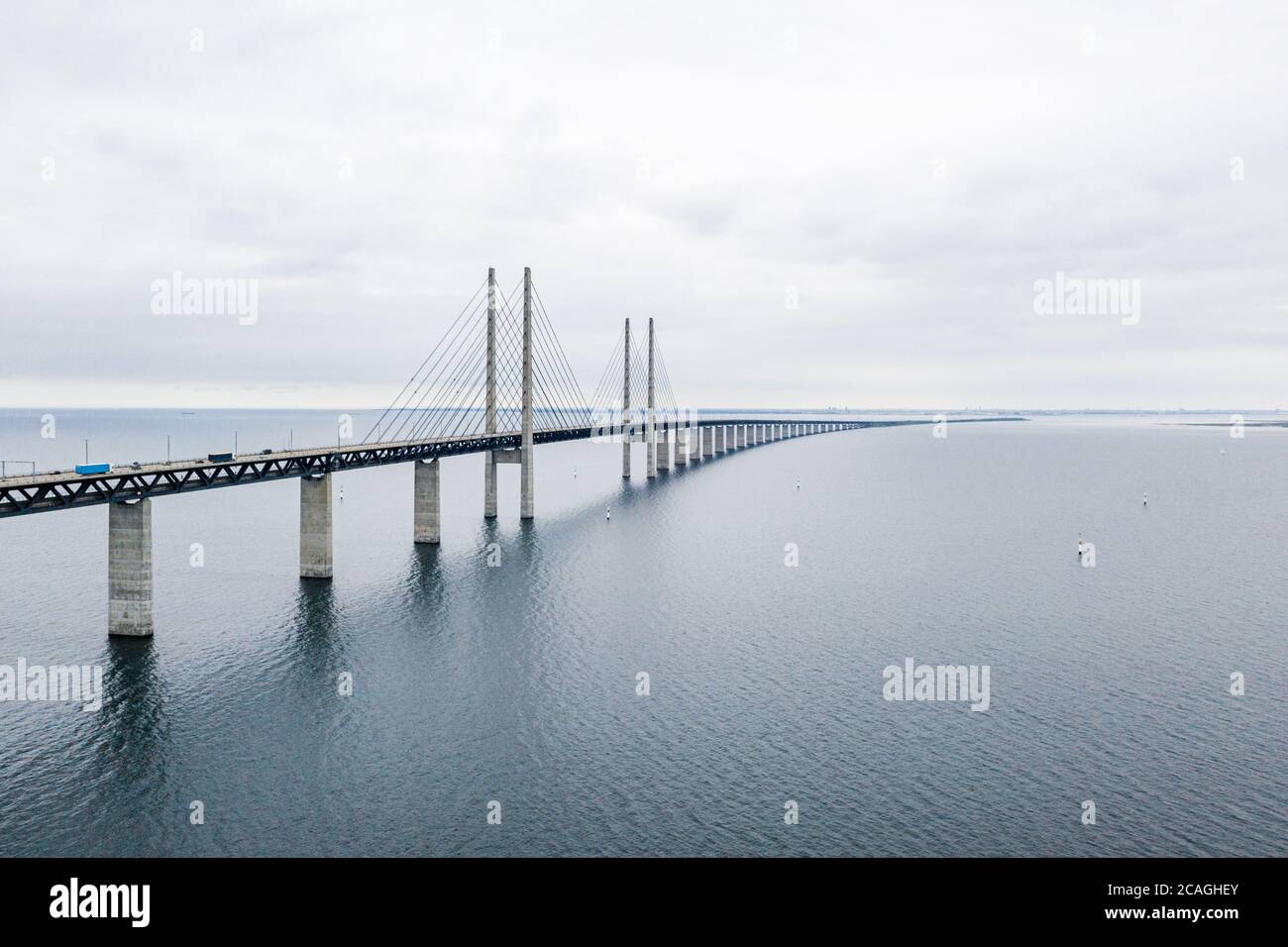 Denmark sweden bridge aerial hi-res stock photography and images - Alamy