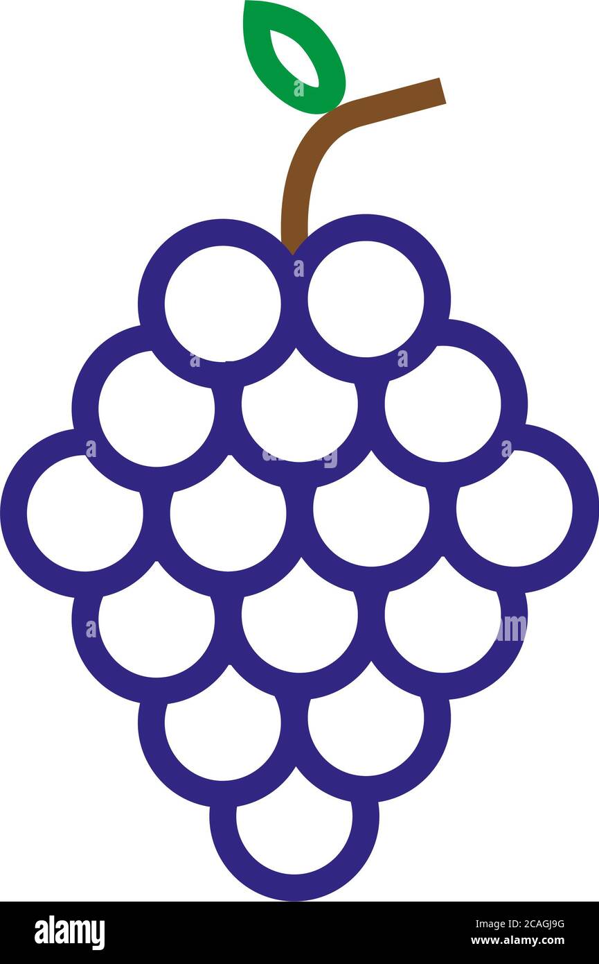 Grape cluster silhouette hi-res stock photography and images - Alamy