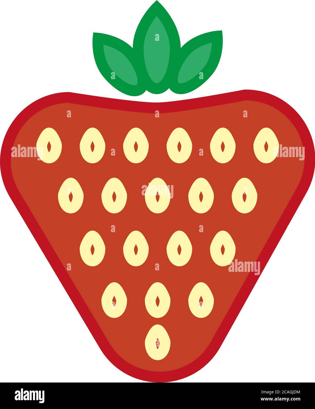 Strawberry drawing isolated on a white background Stock Photo - Alamy