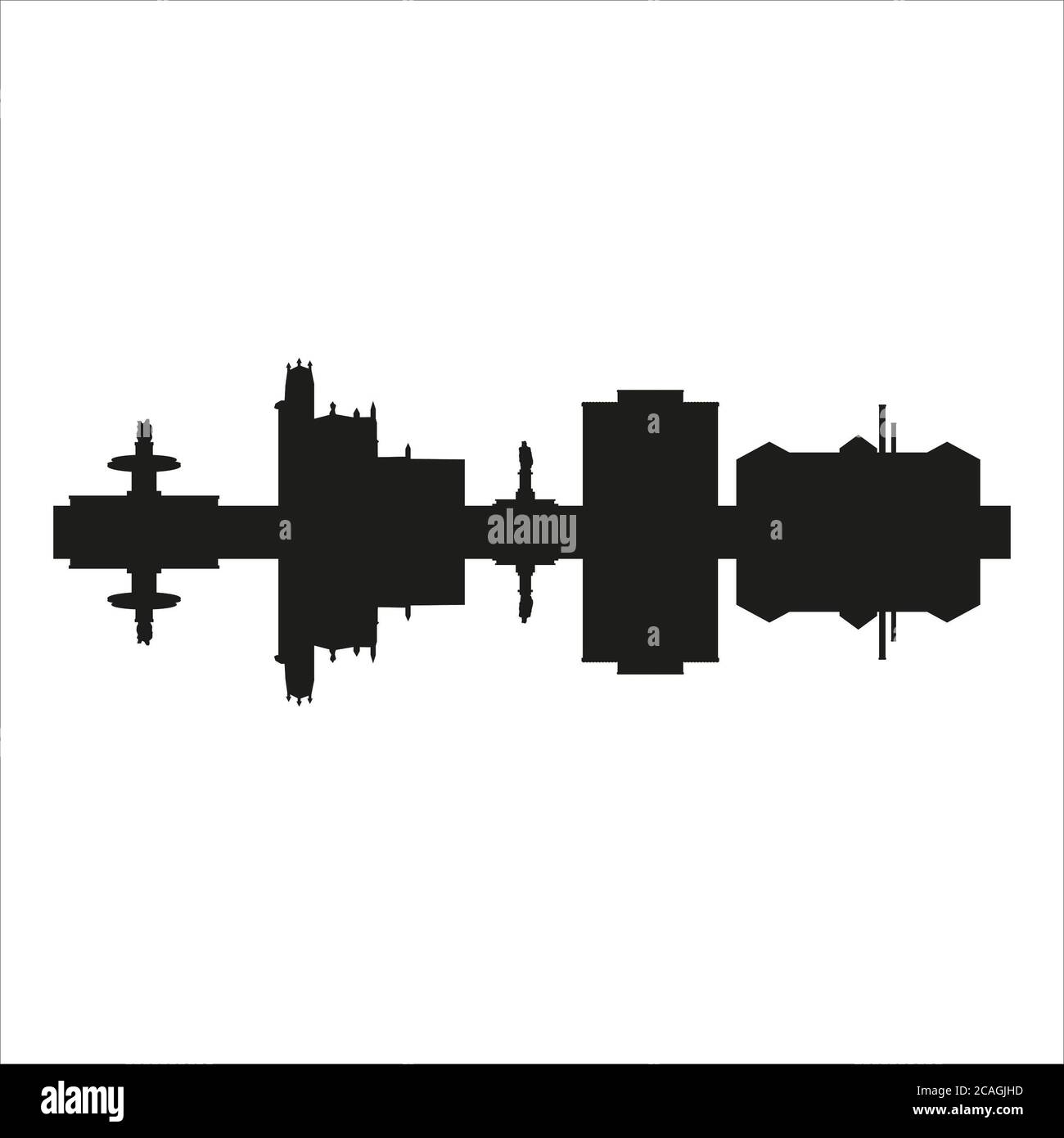 Saint-Sauveur Aix-en-Provence city skyline in France isolated on a ...